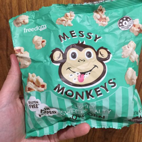 Freedom Foods Messy Monkeys Popcorn Reviews - Tell Me Baby